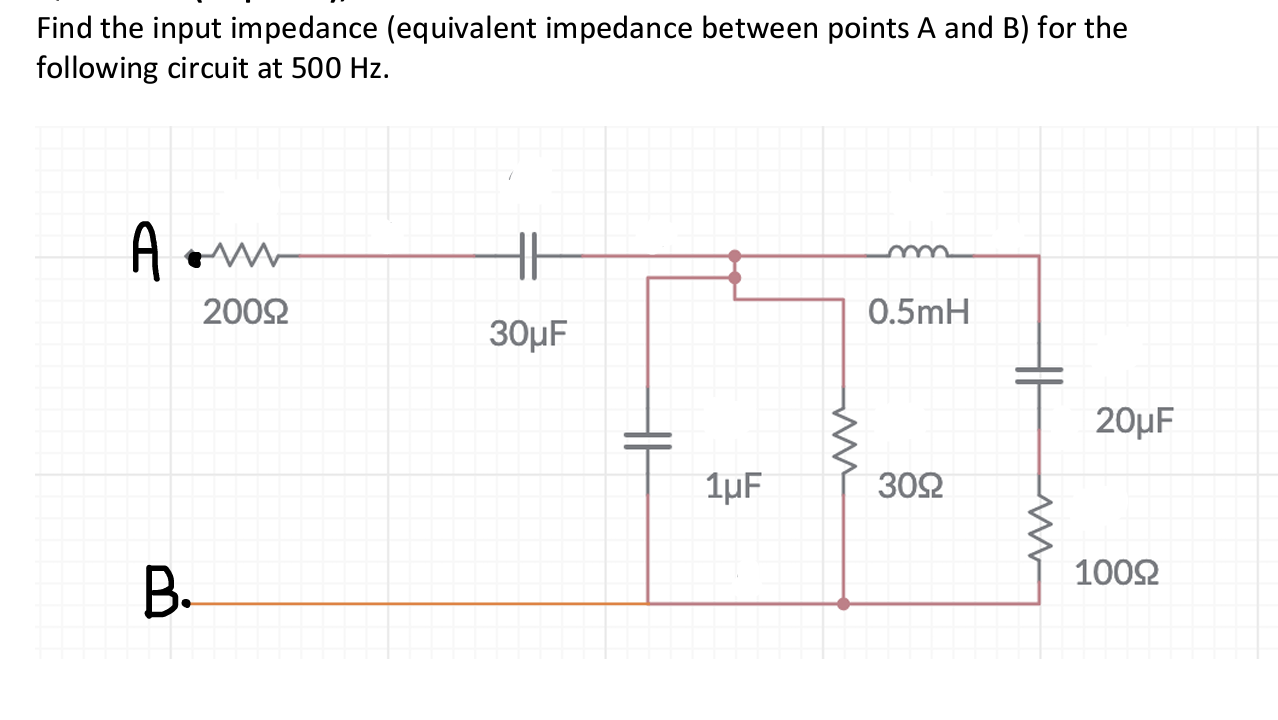 Solved Find the input impedance (equivalent impedance | Chegg.com