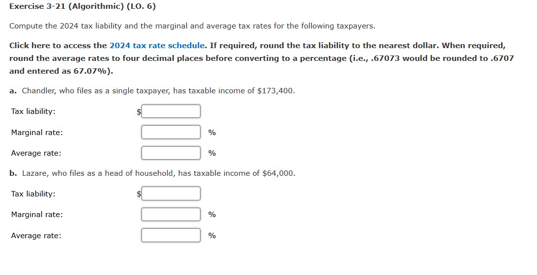 Solved Exercise 3-21 (Algorithmic) (LO. 6)Compute the 2024 | Chegg.com