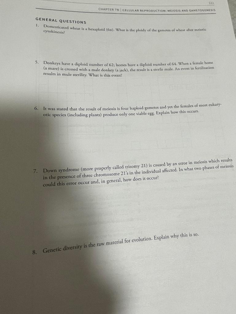L21 CHAPTER 78 CELLULAR REPRODUCTION: MEIOSIS AND | Chegg.com