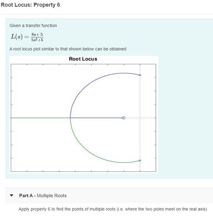 Solved Root Locus: Property 6 Given a transfer function L(s) | Chegg.com