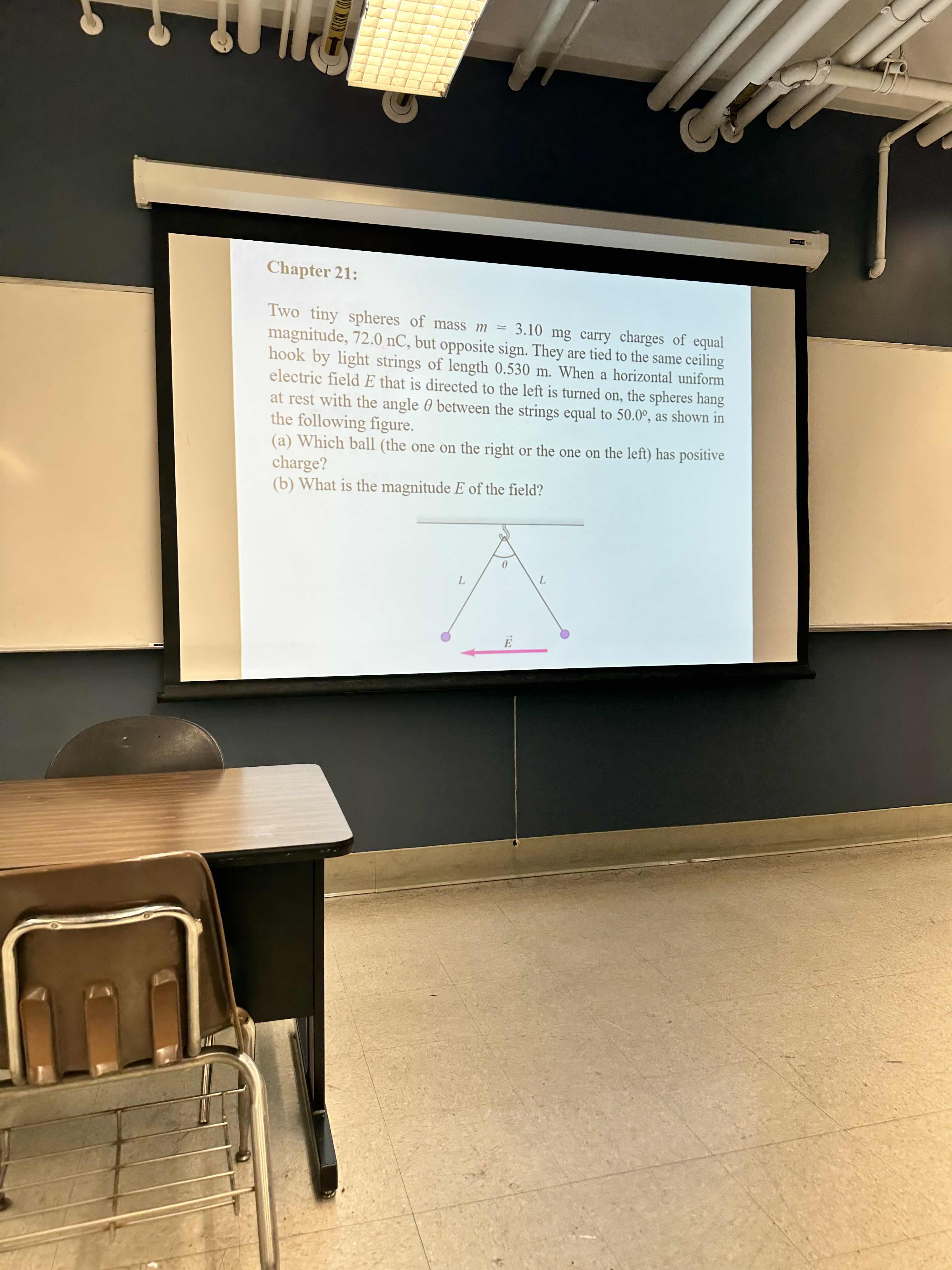 Solved Two tiny spheres of mass m=3.10mg carry charges of | Chegg.com
