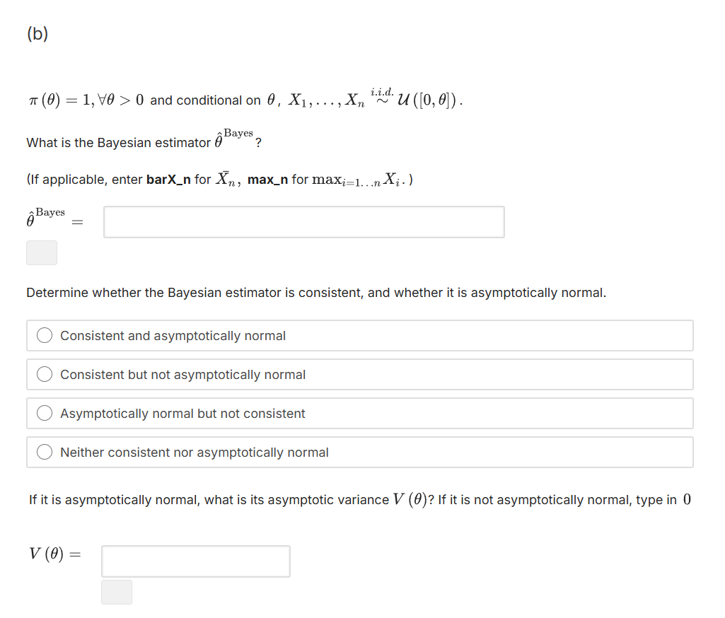 Solved by an EXPERT If it is ﻿asymptotically normal, what is ﻿its | Chegg.com