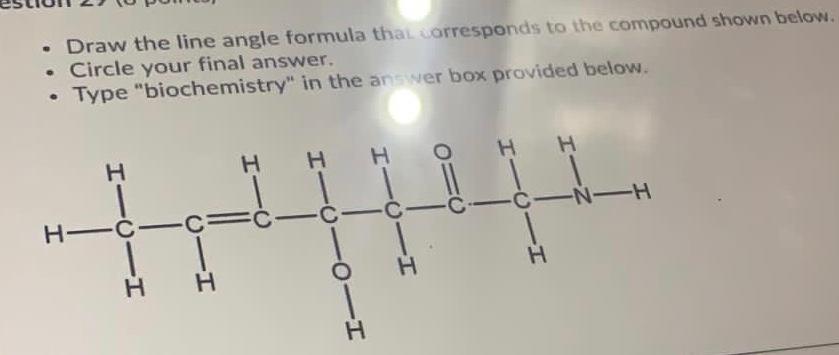 Solved • Draw the line angle formula that corresponds to the | Chegg.com