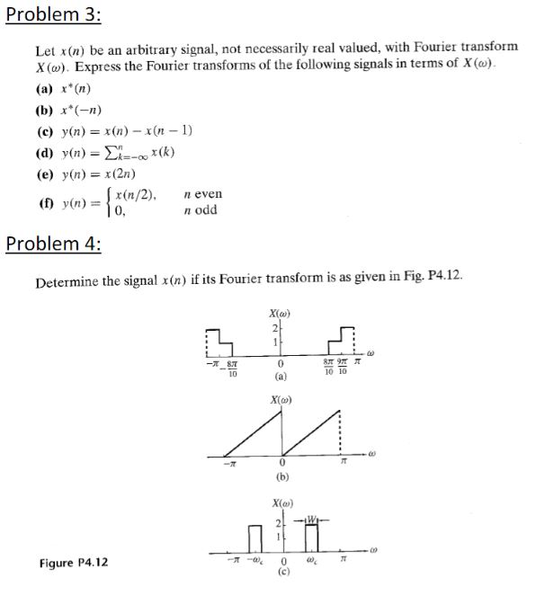 Solved Problem 3: Let x(n) be an arbitrary signal, not | Chegg.com