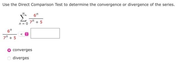 Solved Use the Direct Comparison Test to determine the | Chegg.com