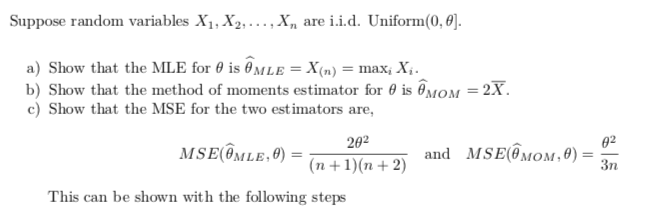 Solved Suppose random variables X1,X2,…,Xn are i.i.d. | Chegg.com