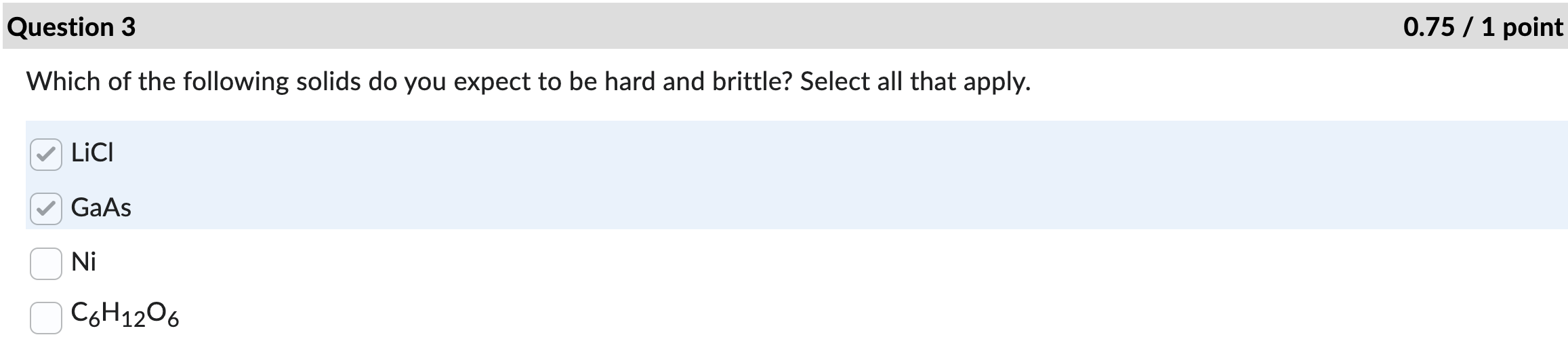 Solved Which of the following solids do you expect to be | Chegg.com