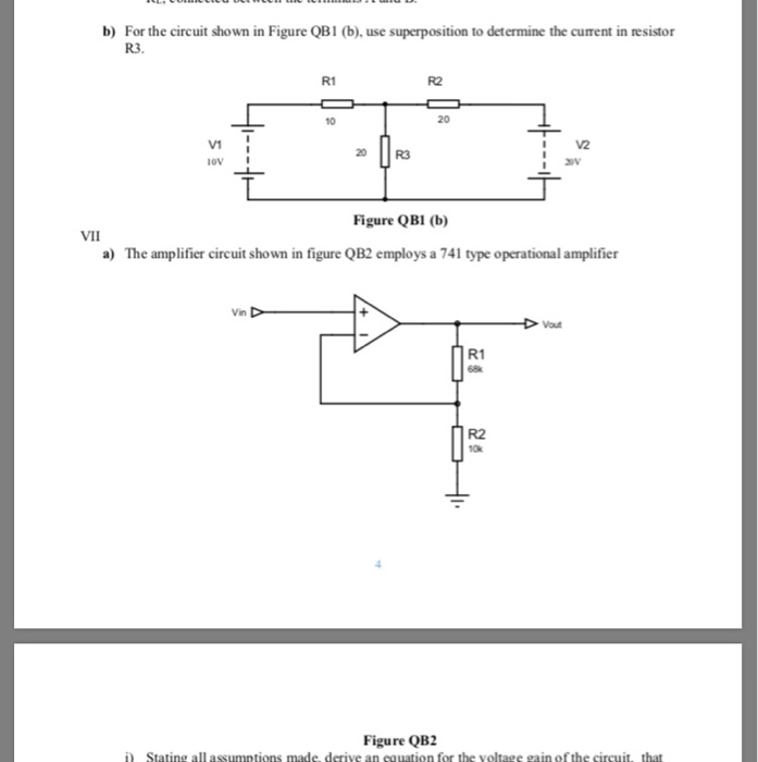 Solved b) For the circuit shown in Figure QB1 (b), use | Chegg.com