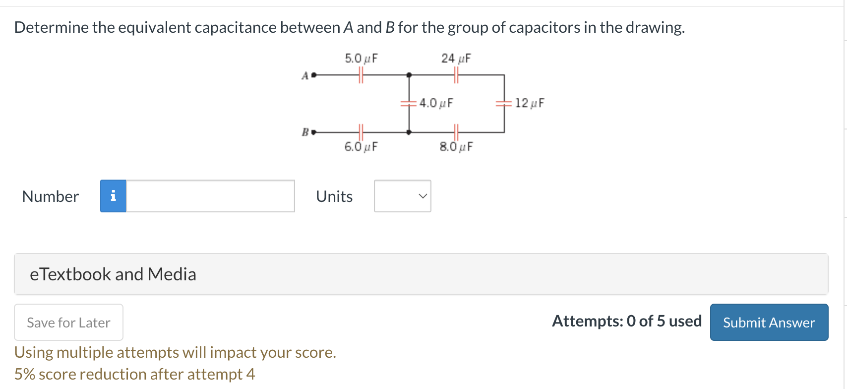 Solved Determine the equivalent capacitance between A and B | Chegg.com