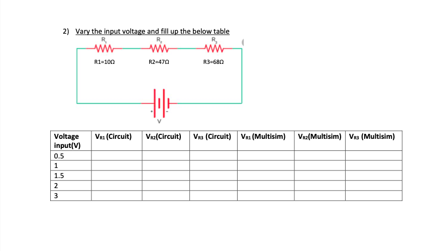 Solved 1) a) Construct the following circuits on breadboard. | Chegg.com
