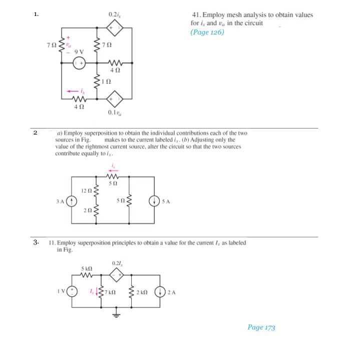 Solved 1. 0.2 41. Employ mesh analysis to obtain values for | Chegg.com