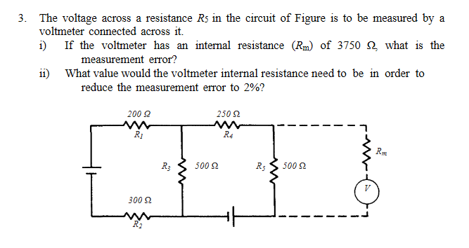 Solved 3. The voltage across a resistance R5 in the circuit | Chegg.com