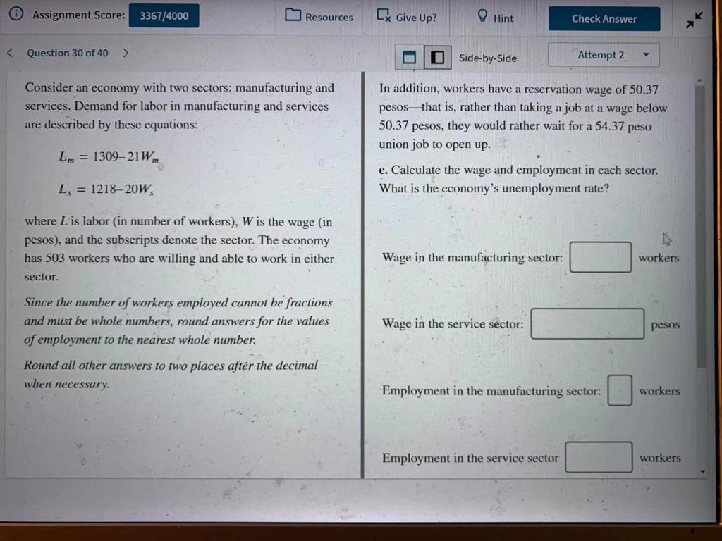Solved Assignment Score: 3367/4000 Resources CX Give Up? | Chegg.com