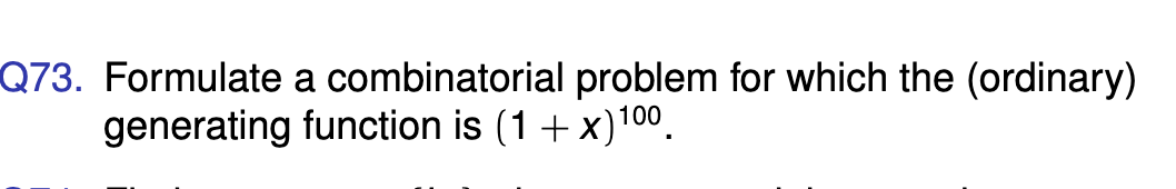 Solved Q73. Formulate a combinatorial problem for which the | Chegg.com