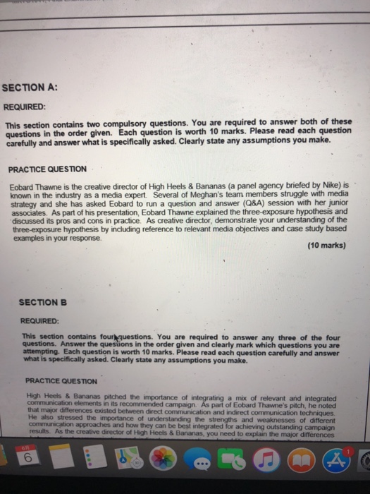 Solved SECTION A: REQUIRED: This section contains two | Chegg.com