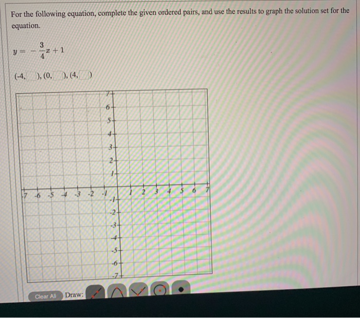 Solved For the following equation, complete the given | Chegg.com