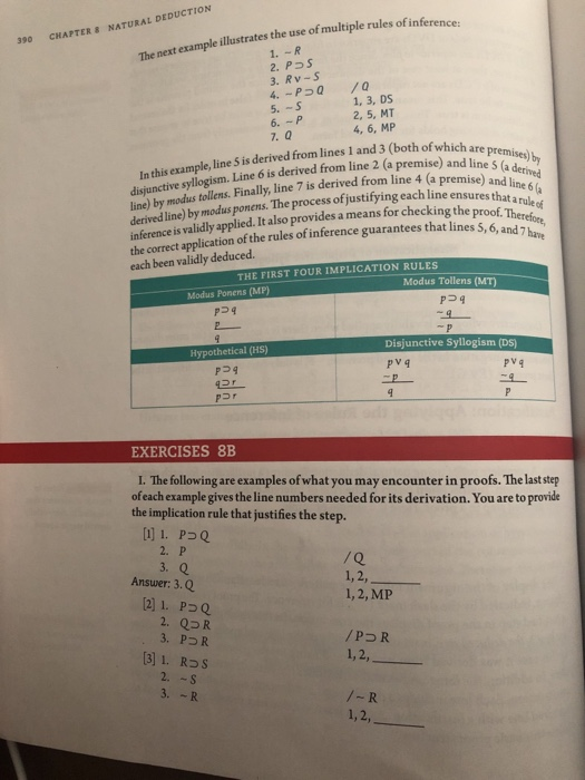 Solved 390 CHAPTER & NATURAL DEDUCTION example illustrates | Chegg.com