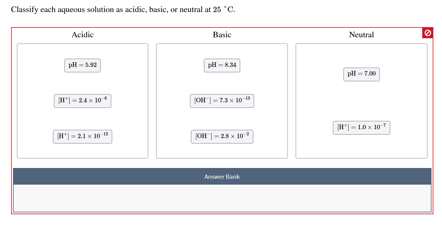 Solved Classify each aqueous solution as acidic, basic, or | Chegg.com