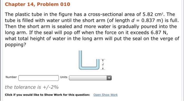 Solved Chapter 14, Problem 010 The plastic tube in the | Chegg.com