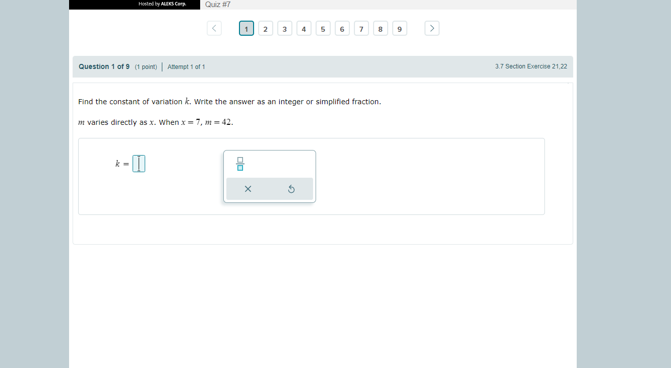 Solved Find the constant of variation k. Write the answer as | Chegg.com