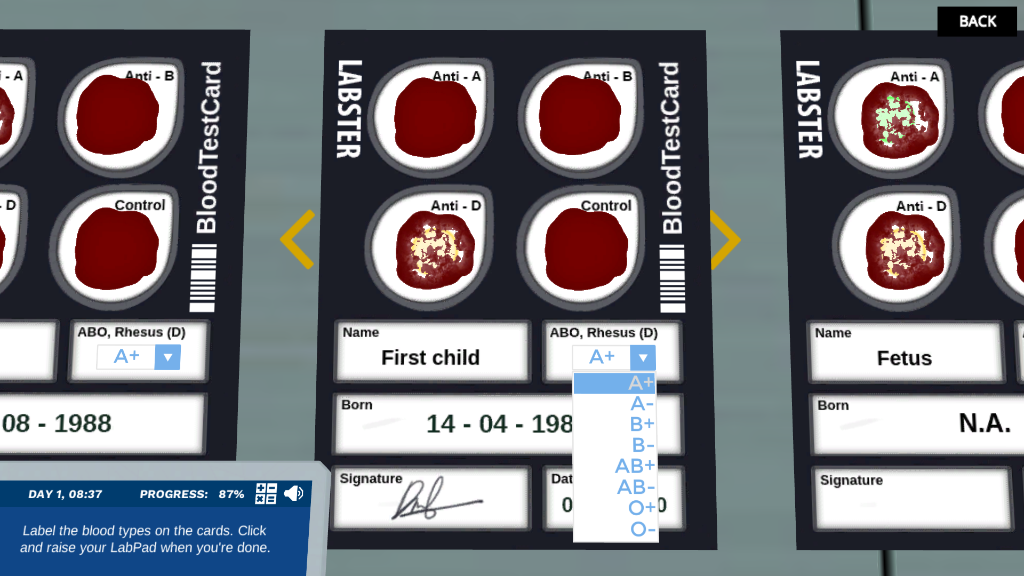 Solved Label the blood types on the cards. Click and raise | Chegg.com