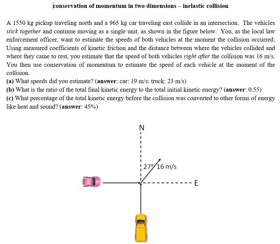 Solved konservation of momentum in two dimensions – | Chegg.com