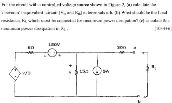 Solved For the circuit with a controlled voltage source | Chegg.com