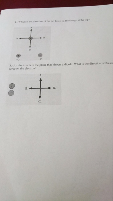 Solved - Which is the direction of the net force on the | Chegg.com