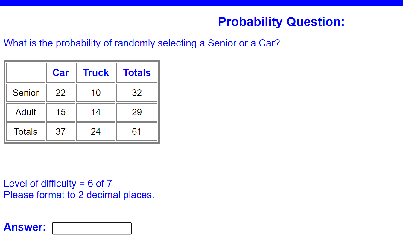 Solved What is the probability of randomly selecting a | Chegg.com
