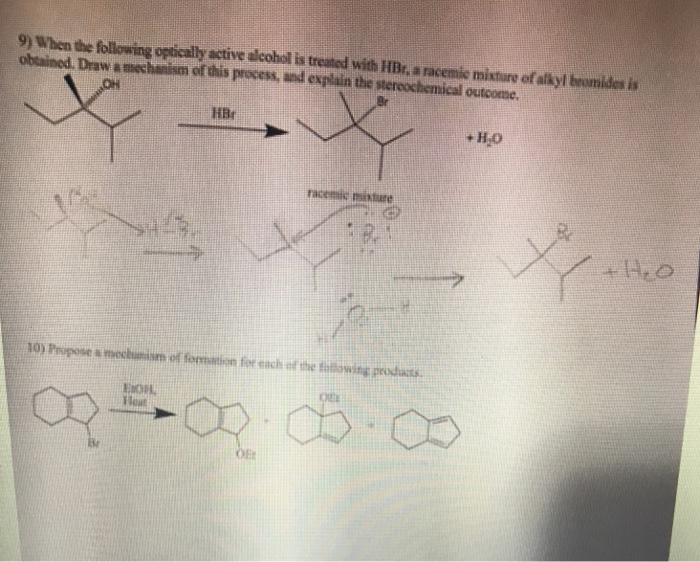 Solved 9) When the following optically active alcohol is | Chegg.com