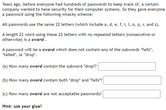 Solved Years ago, before everyone had hundreds of passwords | Chegg.com