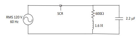 SCR; fHZ= 60HzSCR; DutyCycle = 5%SCR; Delay time = | Chegg.com