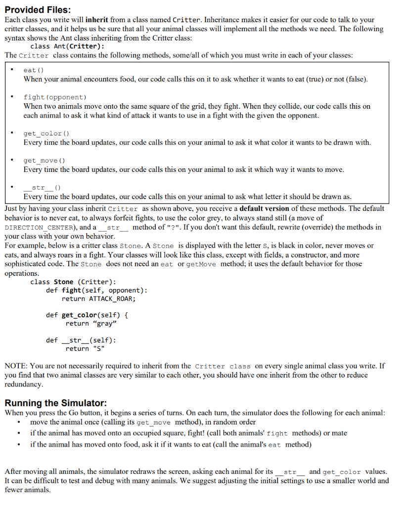 I'm super struggling to make these critters. Not | Chegg.com