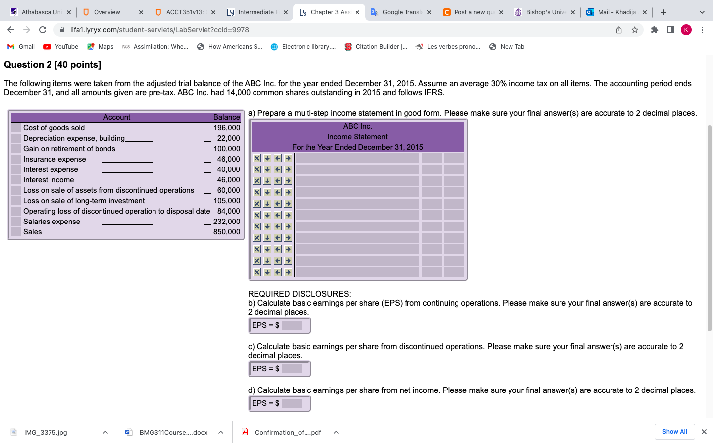 Solved Question 2 [40 points] The following items were taken | Chegg.com