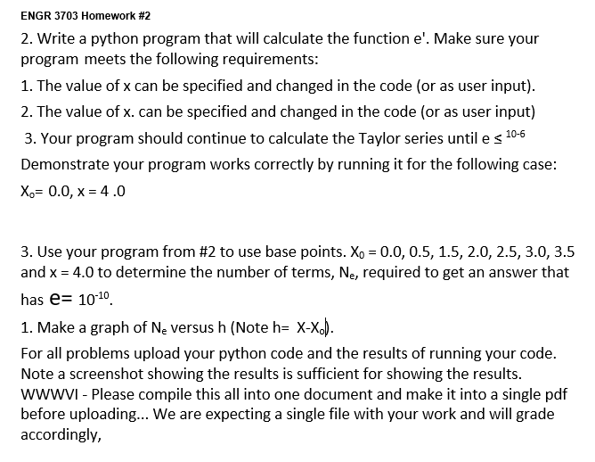 Engr 3703 Homework 2 2 Write A Python Program That 3683
