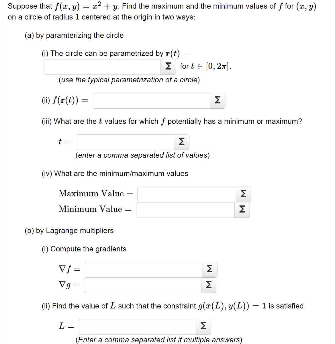 Solved Suppose that f(x,y)=x2+y ( , )= 2+ . Find the maximum | Chegg.com