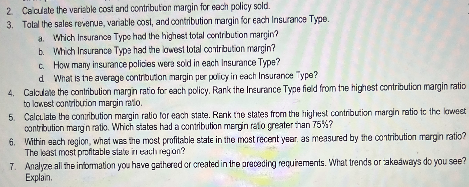 2. Calculate the variable cost and contribution | Chegg.com