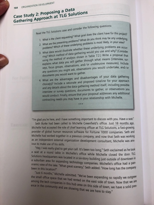 Solved ORGANZATIO DEVELOPMENT 164 Case Study 2: Proposing a | Chegg.com