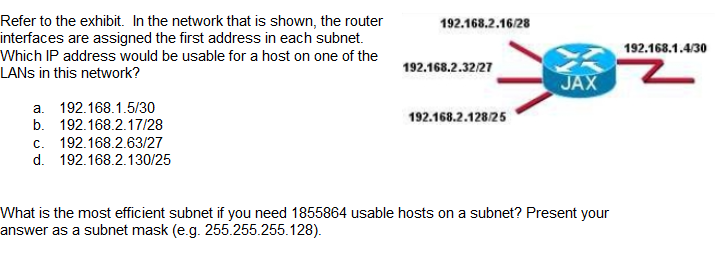 Solved How many subnets are needed for the following | Chegg.com