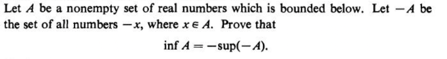 Solved Let A be a nonempty set of real numbers which is | Chegg.com