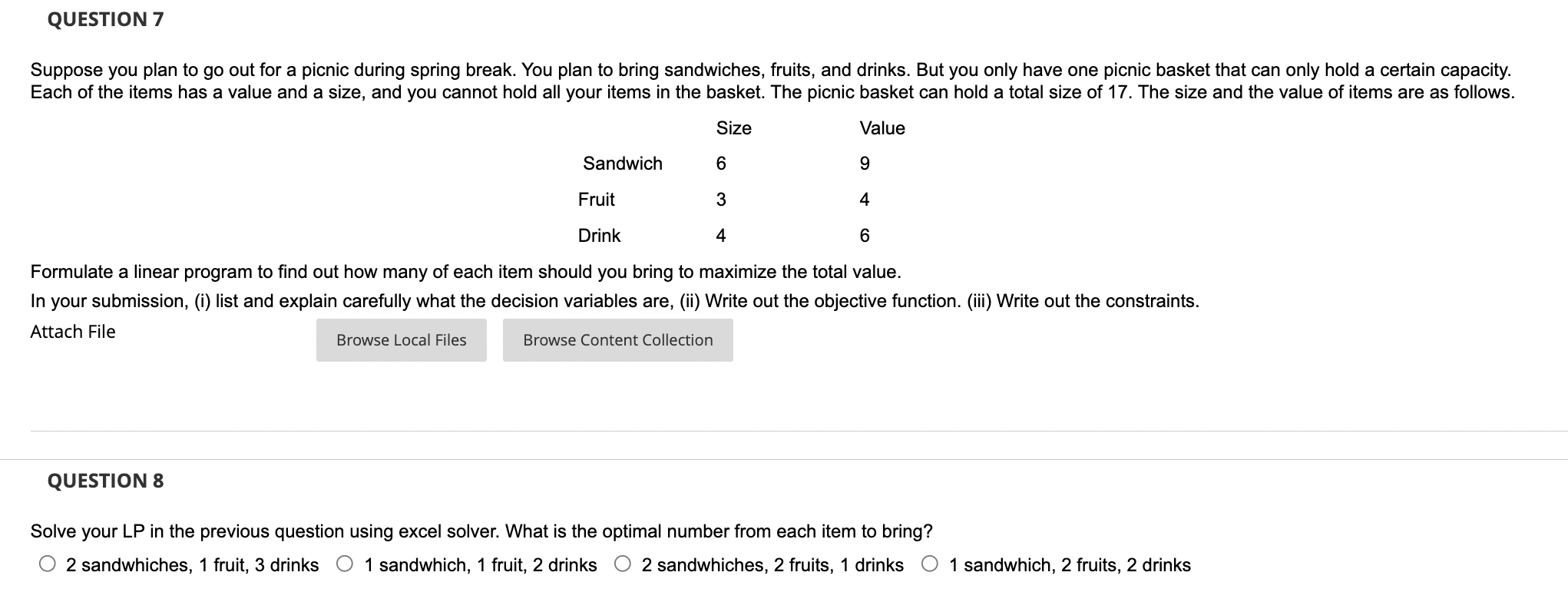 Suppose you plan to go out for a picnic during spring | Chegg.com
