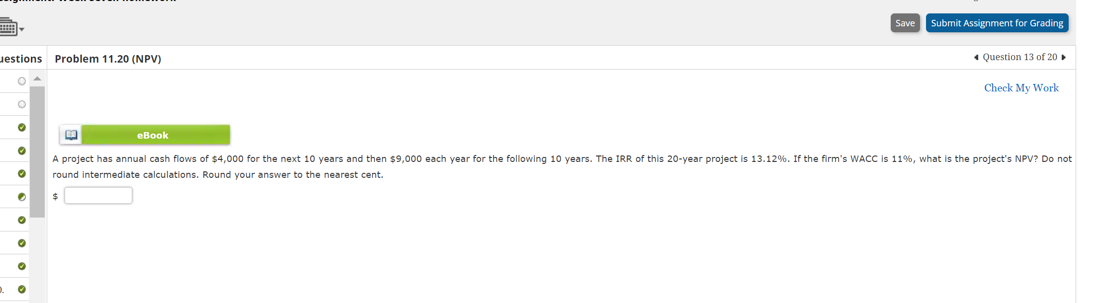 Solved round intermediate calculations. Round your answer to | Chegg.com