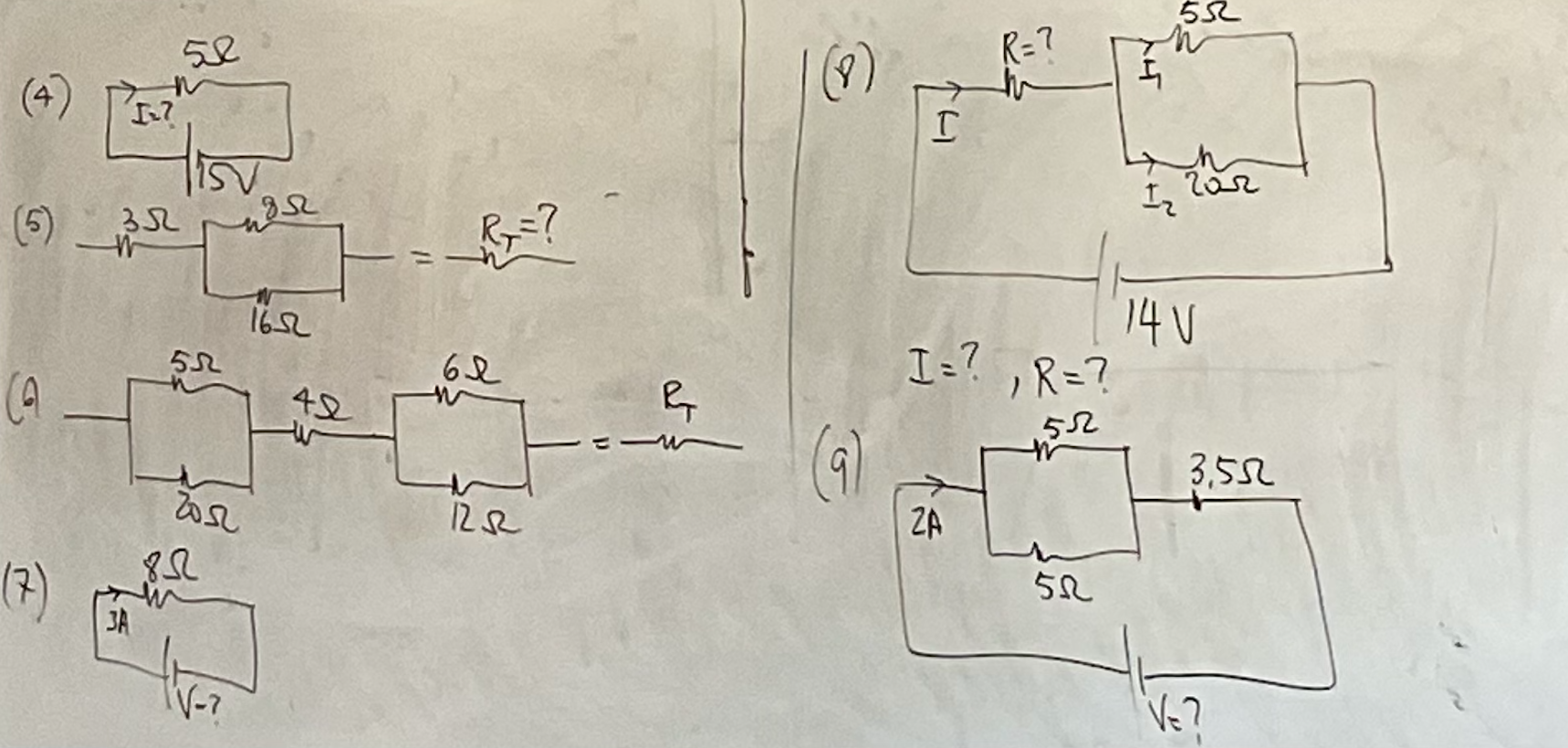 Solved (4) (8) (5) I=?,R= ? (7) | Chegg.com