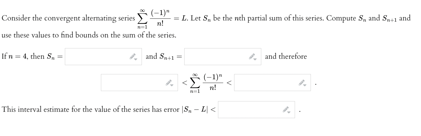 Solved Consider the convergent alternating series | Chegg.com