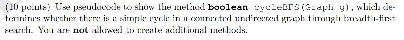 Solved 10 Points Use Pseudocode To Show The Method Boolean 1587