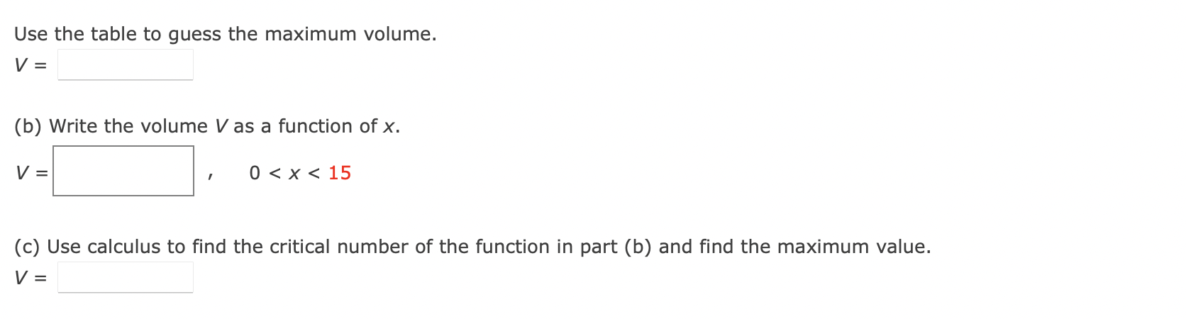 Solved An open box of maximum volume is to be made from a | Chegg.com