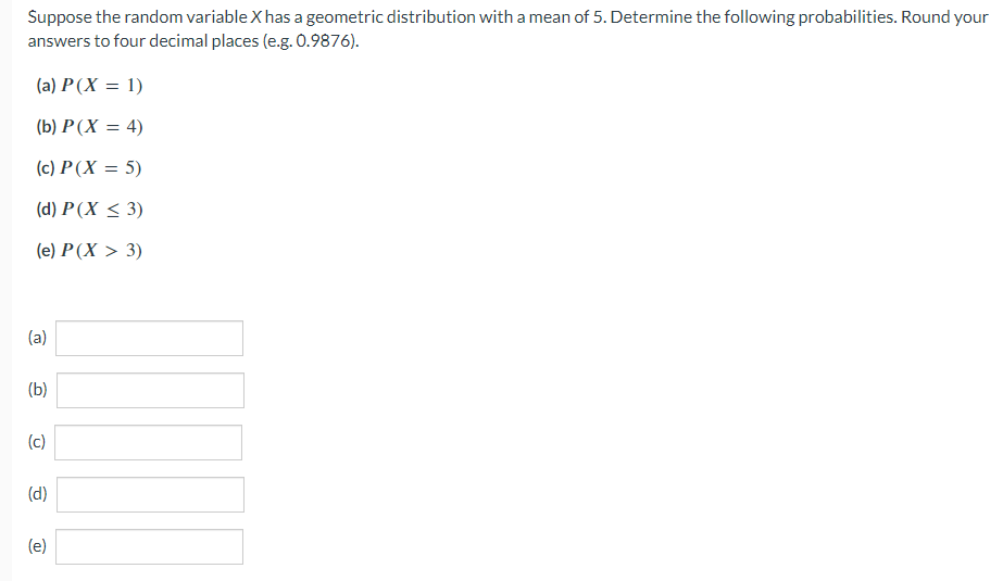 Solved Suppose the random variable X has a geometric | Chegg.com