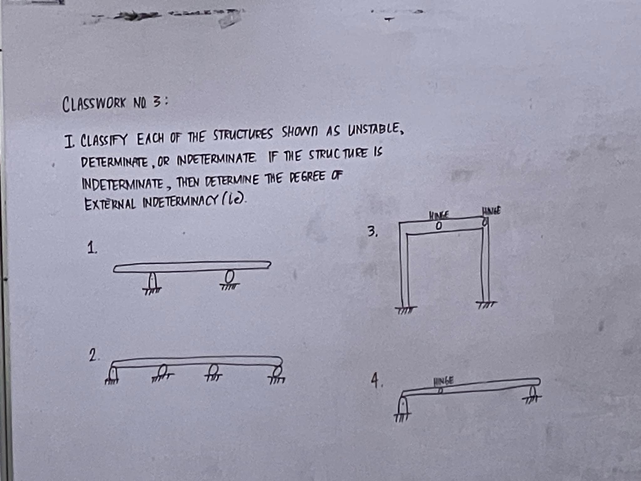 Solved CLASSWORK NQ 3: I. CLASSIFY EACH OF THE STRUCTURES | Chegg.com