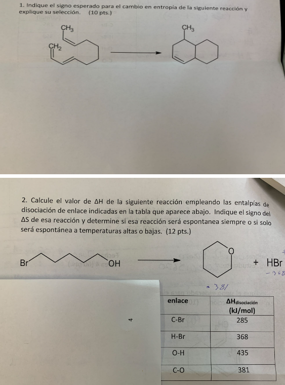 1. Indique el signo esperado para el cambio en | Chegg.com
