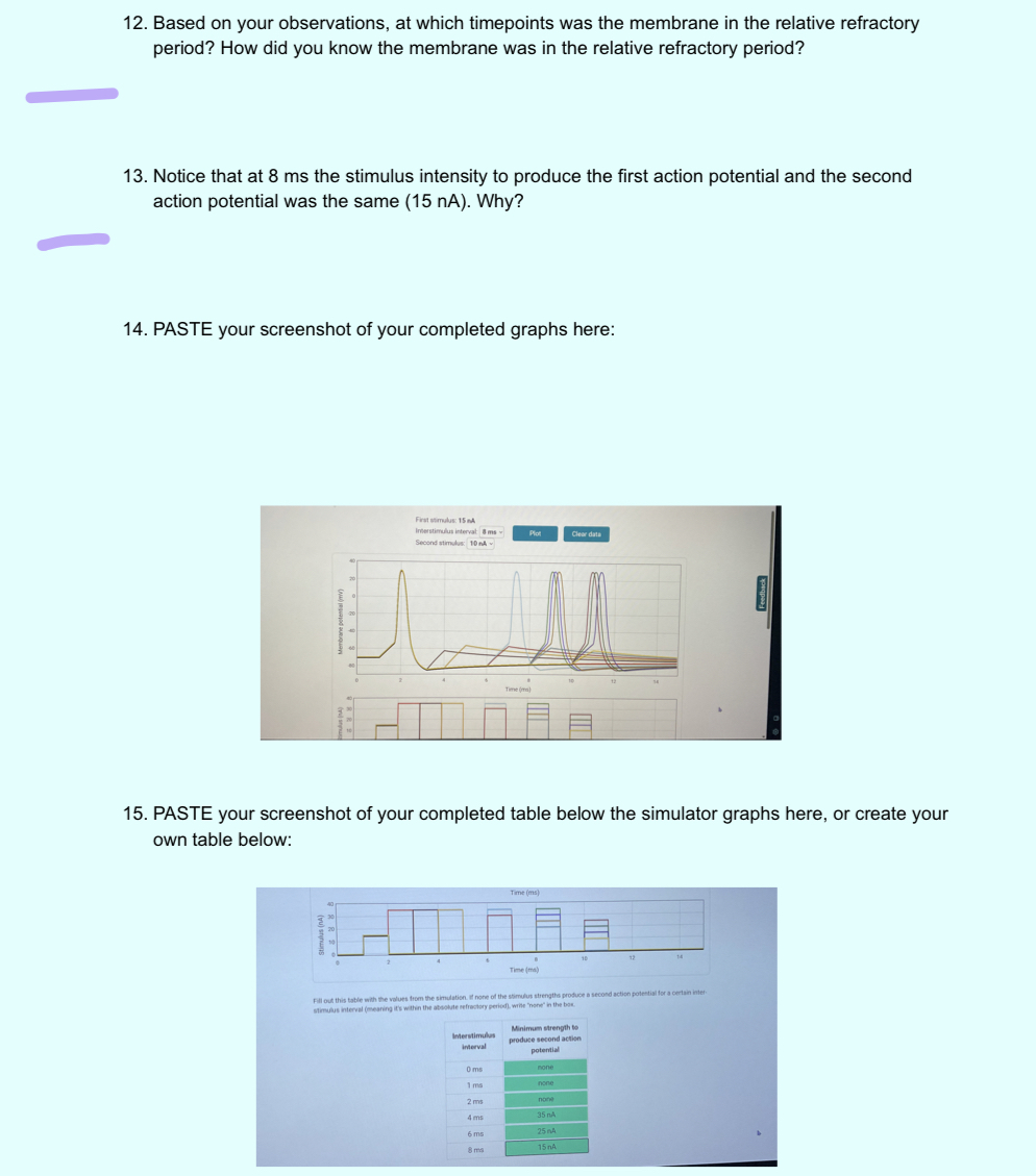Solved Directions: A. Set the interstimulus interval to 0 ms | Chegg.com